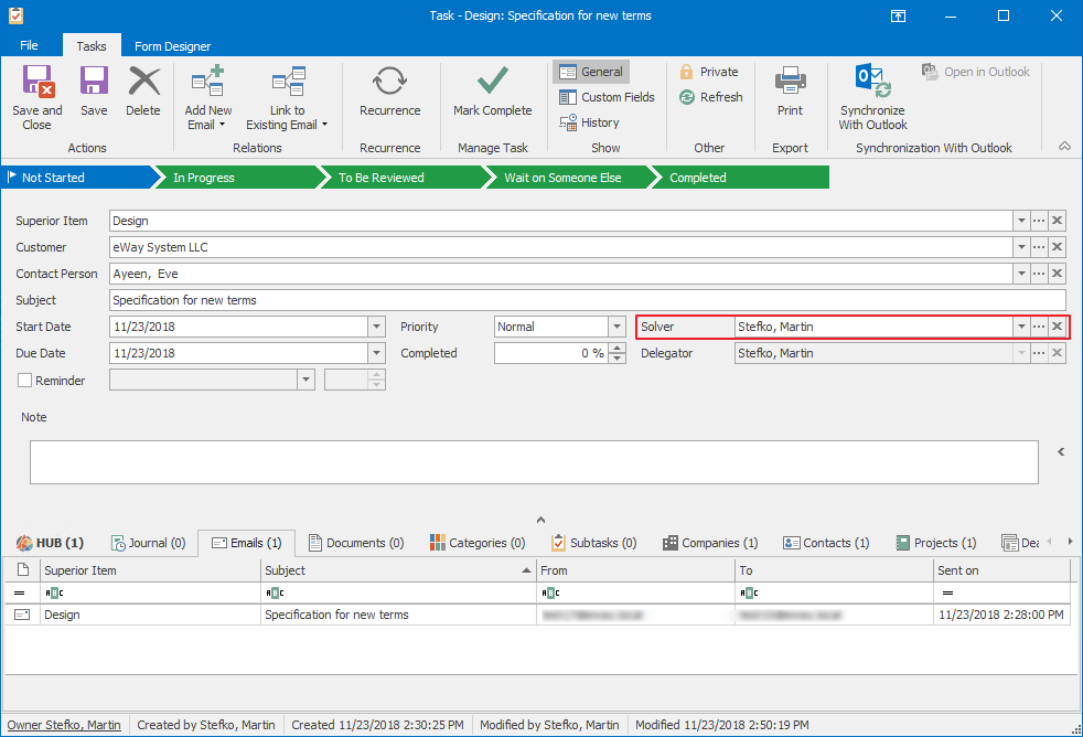 Delegate Task to Colleague | The Best CRM in Outlook