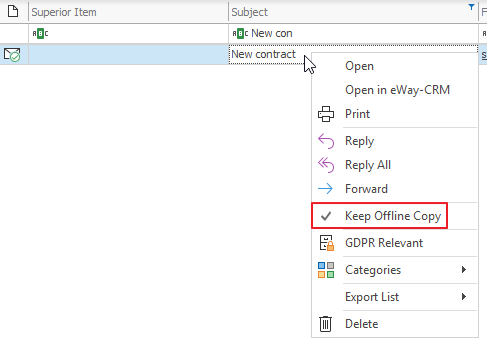 Work with Your Data Even Offline with eWay-CRM - Outlook CRM