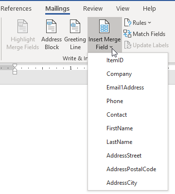 Word Mail Merge with eWay-CRM - The Best Outlook CRM Software