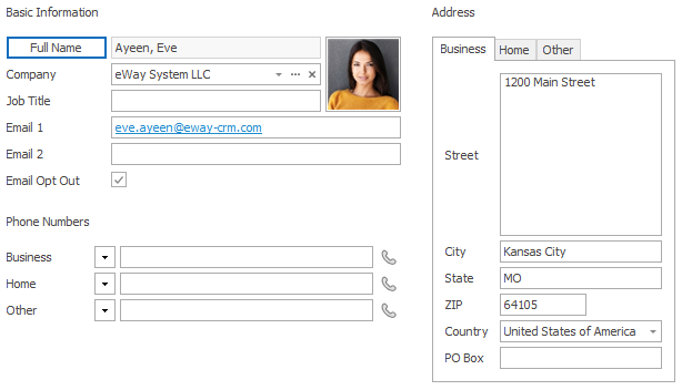 Design Your Own Forms | Customize | eWay-CRM | CRM in Outlook