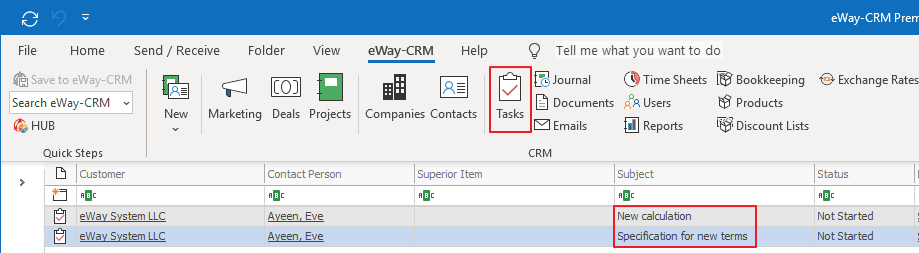 Quickly Convert Email to Task - eWay-CRM - Best CRM in Outlook