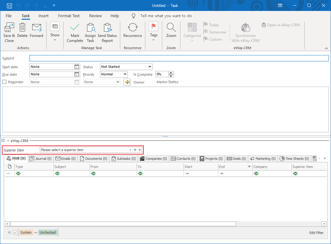 Create Tasks in eWay-CRM | eWay-CRM | The Best CRM in Outlook