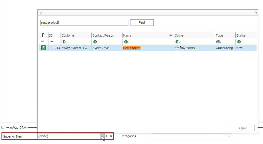 Learn How To Link Emails To Projects With Eway Crm Outlook Crm