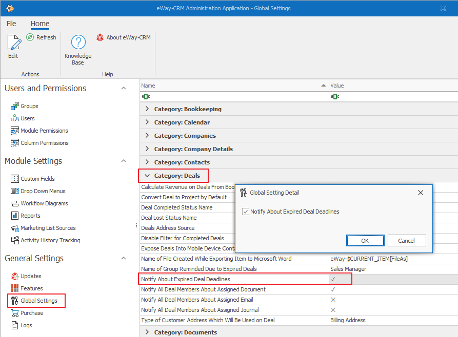 Notify Overdue Deals | eWay-CRM | The Best Outlook CRM Software